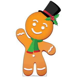 GINGERBREAD MAN 5' 5" Christmas CARDBOARD CUTOUT Standup Standee Poster ...