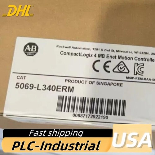 New 5069-L340ERM CompactLogix 5380 4MB Enet Controller Fast Ship 1PC US ...