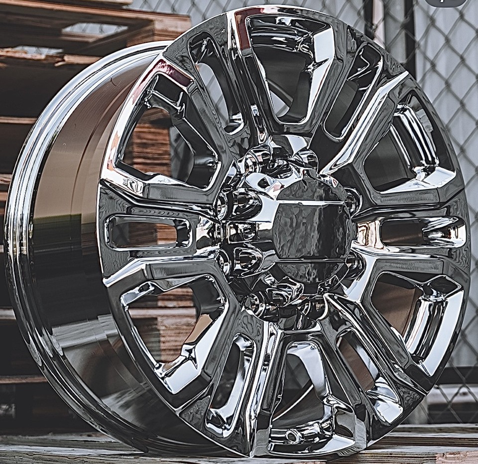 20” Chrome 5957 OE Replica Wheels fit 2024 GMC Sierra 3500 Ultimate ...
