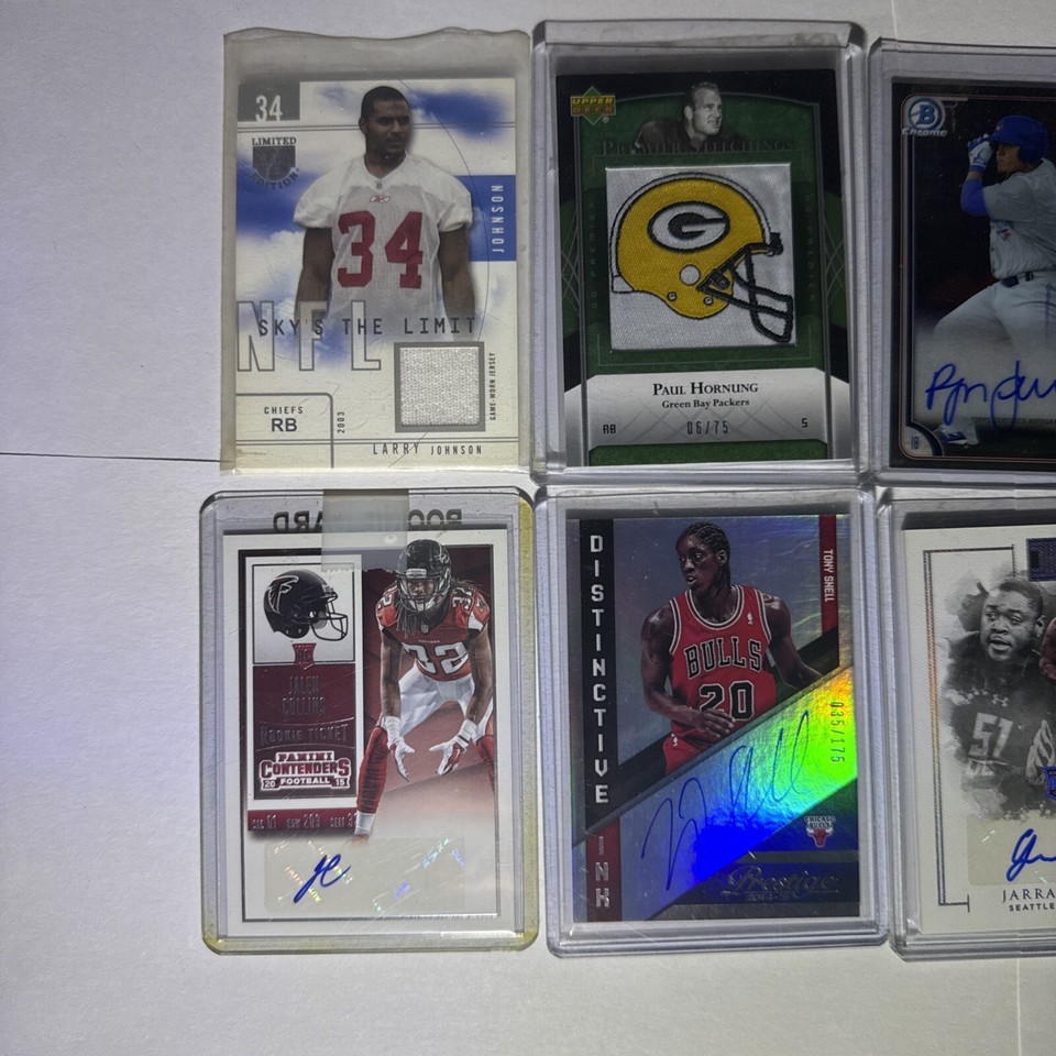 10 Card NFL NBA MLB Lot! Auto, Patch, Numbered, Rookie SP Topps Panini ...