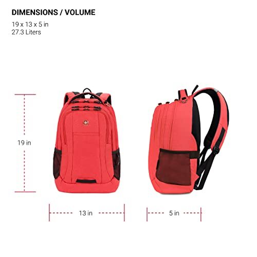 SwissGear Cecil 5505 SA5505 Laptop Backpack Dark Orange 18-Inch for ...