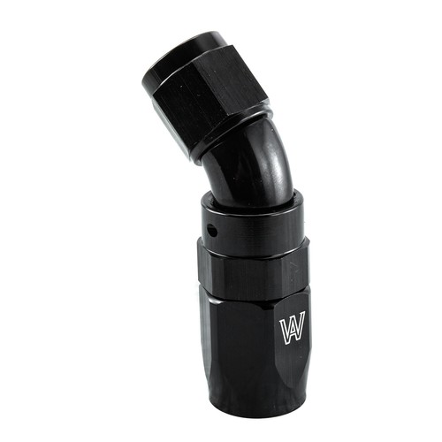 AUS Aluminium 45° Degree Full Flow Hose End Fitting 100 Series Braided ...