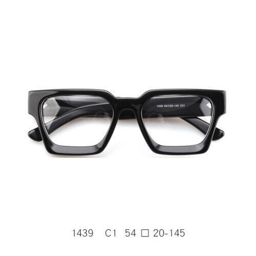 Deluxe Thick Acetate Retro Full Rim Eyeglass Frames Square Spectacles ...