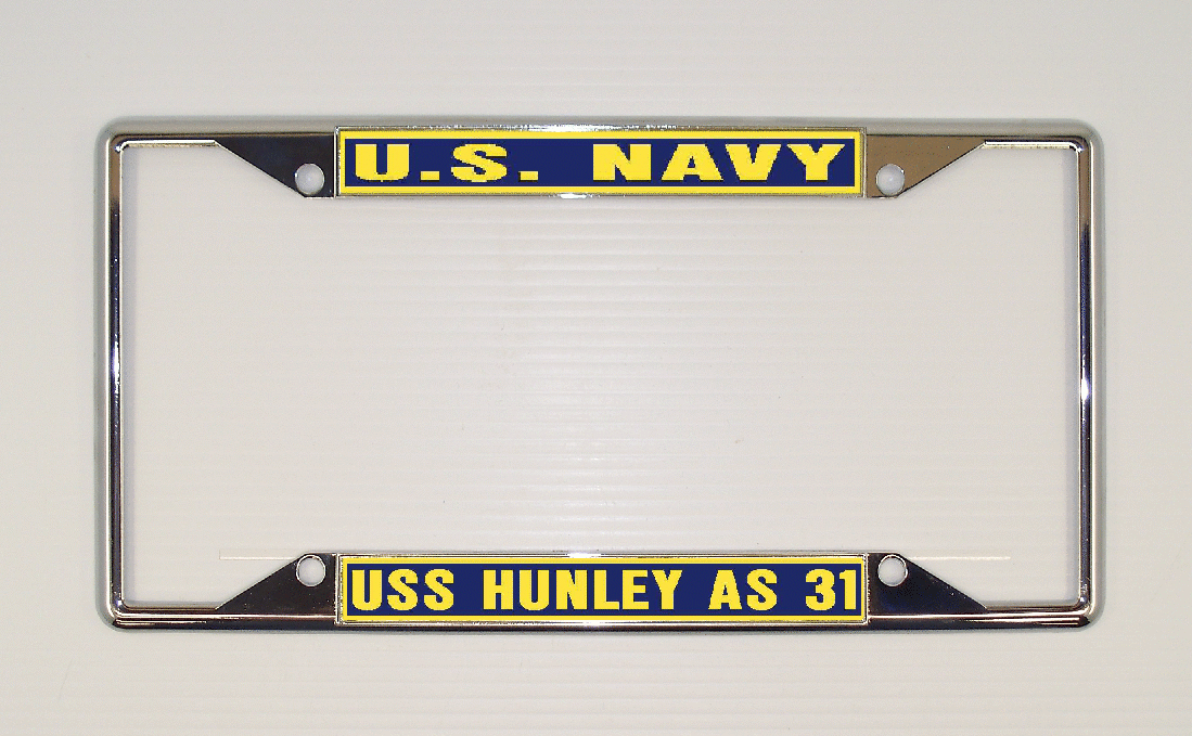USS HUNLEY AS 31 License Plate Frame U S Navy USN Military Car-Truck ...