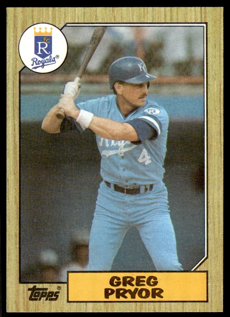 1987 Topps Baseball Card Greg Pryor Kansas City Royals #761 | eBay