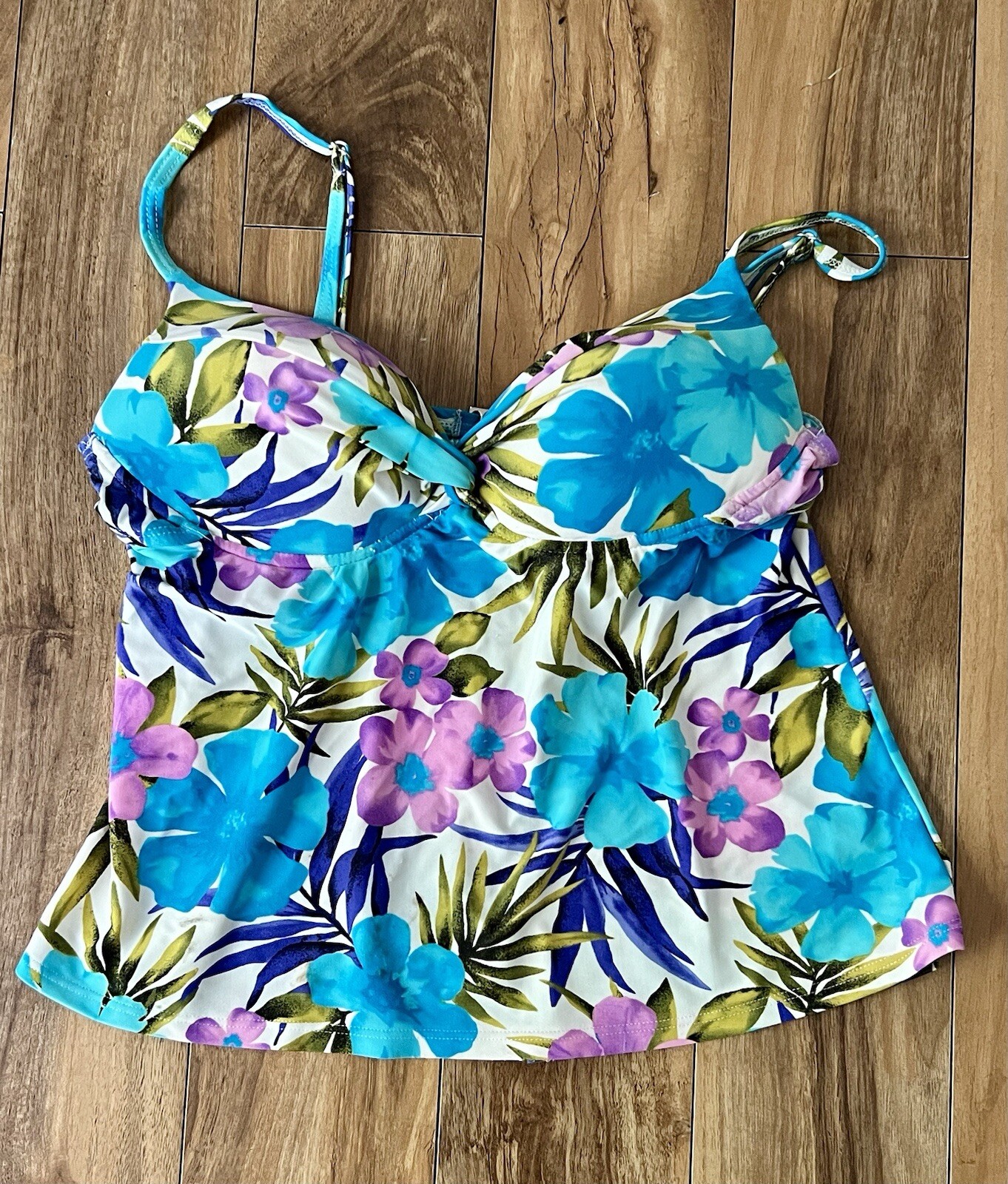 WOMENS MAIDENFORM CUSTOM LIFT SPLIT BACK TANKINI SWIM… - Gem