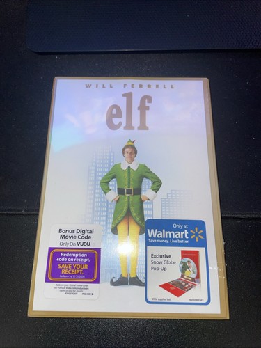 Elf (DVD, 2003) Walmart Exclusive Christmas Newhart w/ Pop Up Snow ...