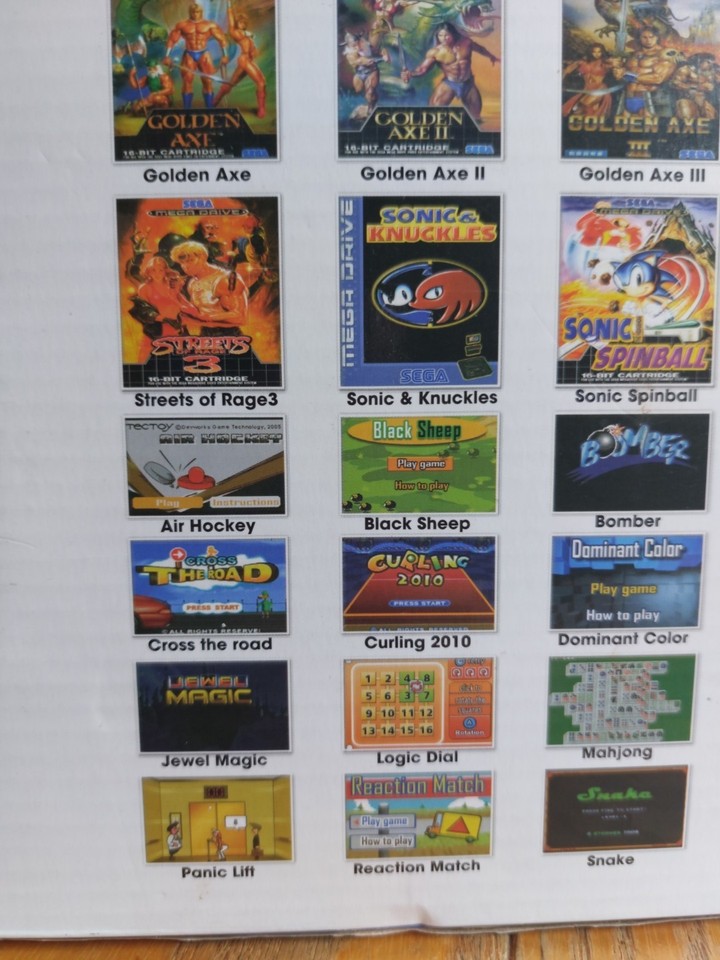 Sega Mega Drive Collectors Edition 80 Built In Games. Incl 2 Wireless ...