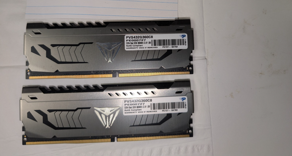 Patriot Viper Steel 64GB (2x32G) DDR4-3600 PC4-28800 CL18 Desktop RAM ...
