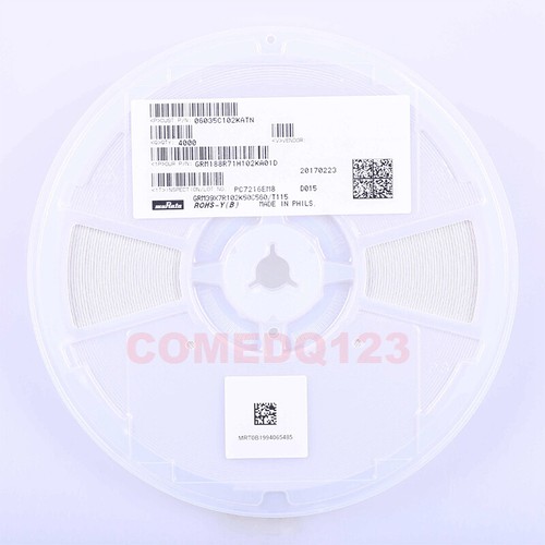 4000PCS/Reel 0603 1nF 50V X7R ±10% GRM188R71H102KA01D Ceramic ...