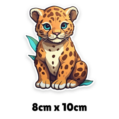 Cute Baby Jaguar Animal Car Motorcycle Laptop Fridge Sticker Decal ...