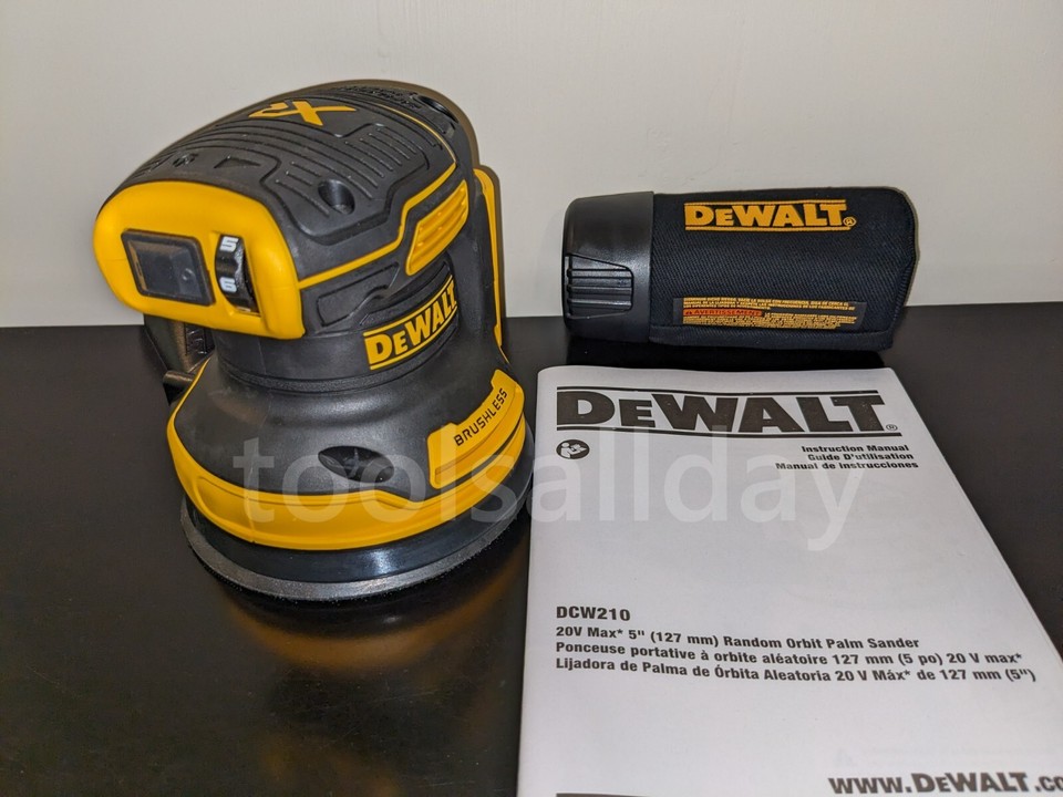 DEWALT DCW210B 20V MAX XR 5-in Brushless Cordless Random Orbital Sander ...