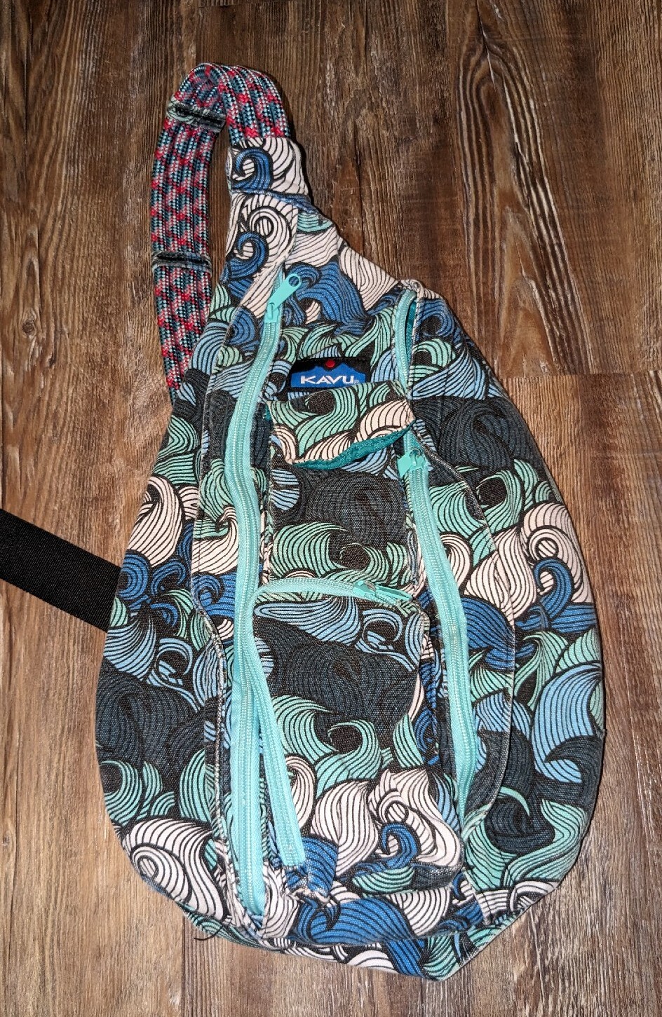Kavu Ocean Wave rope bag crossbody sling - Gem