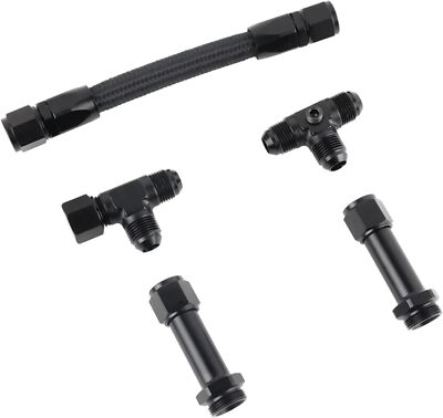 For Holley 4150 Carburetor AN8 Dual Feed Carb Fuel Line Braided Fuel ...