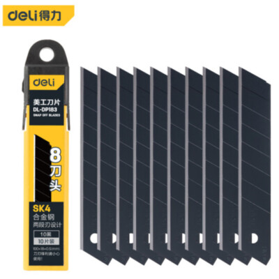 10pcs SK4 Alloy Steel Utility Blade Paper Cutting Blade 1 Black 18mm DL ...