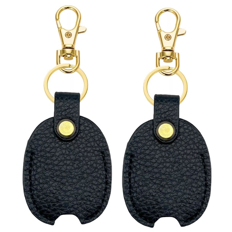 2x Black Leather Key Sleeve For Broken Key Car Key Loop Key Cover ...