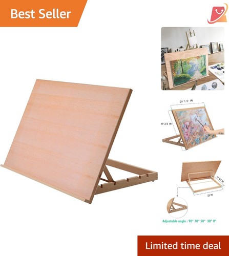 Wood Drafting Table Easel Large 5-Position Adjustable Studio Drawing ...