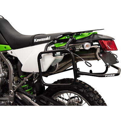 Tusk Pannier Racks w/Tusk Pilot Pannier Bags w/Top Rack-KLX300 Dual ...