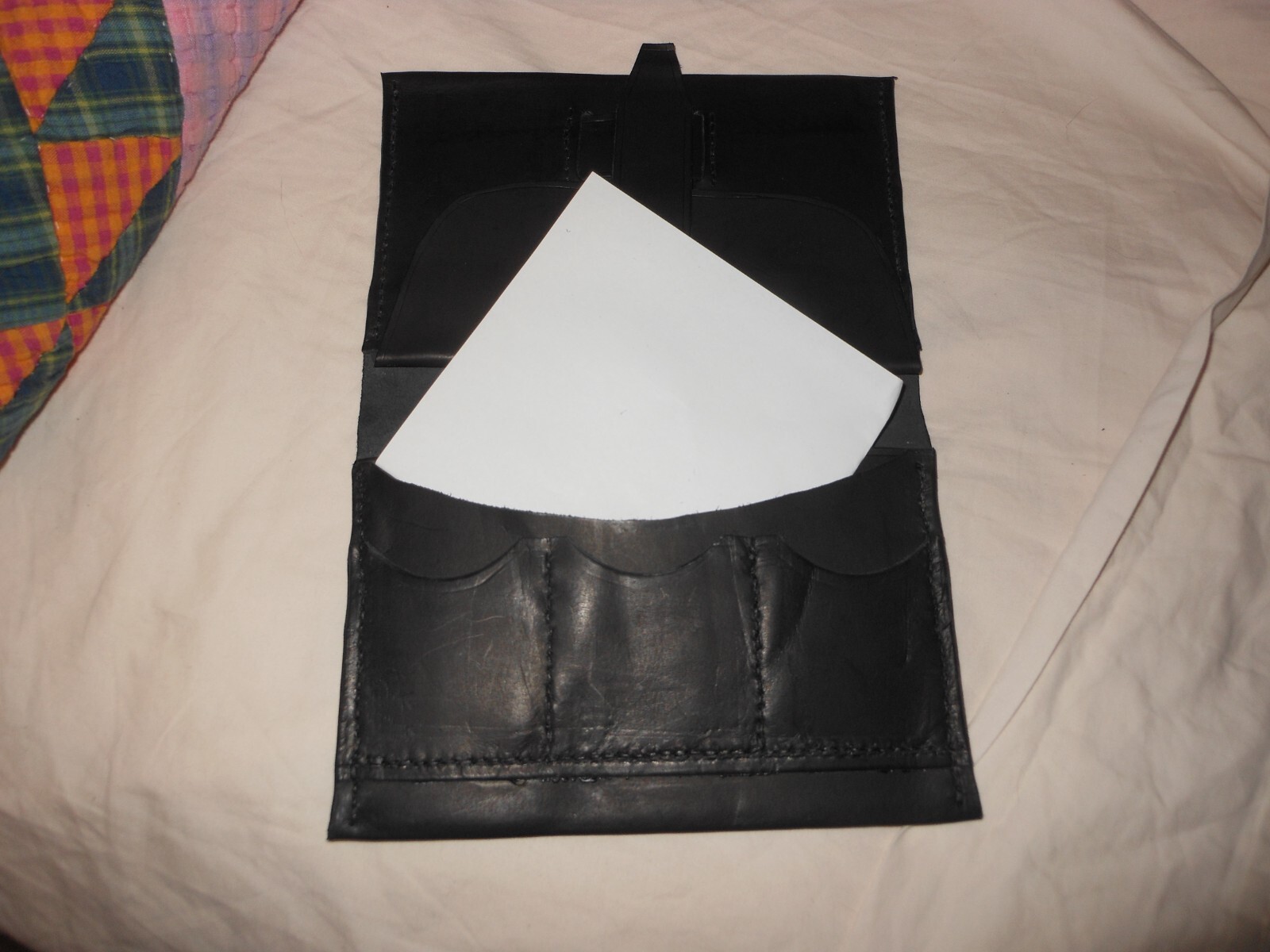 Hand Sewn German WWII Wallet, for Soldbuch, black, new, with coved ...