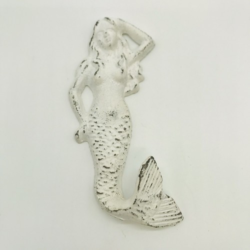 Nautical Beach Ocean Cast Iron Distressed Mermaid Door Knocker Or Wall ...