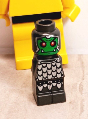 New LEGO Goblin Ghoul Guard Green FACE Micro Mini TROLL Fangs CHAIN ...