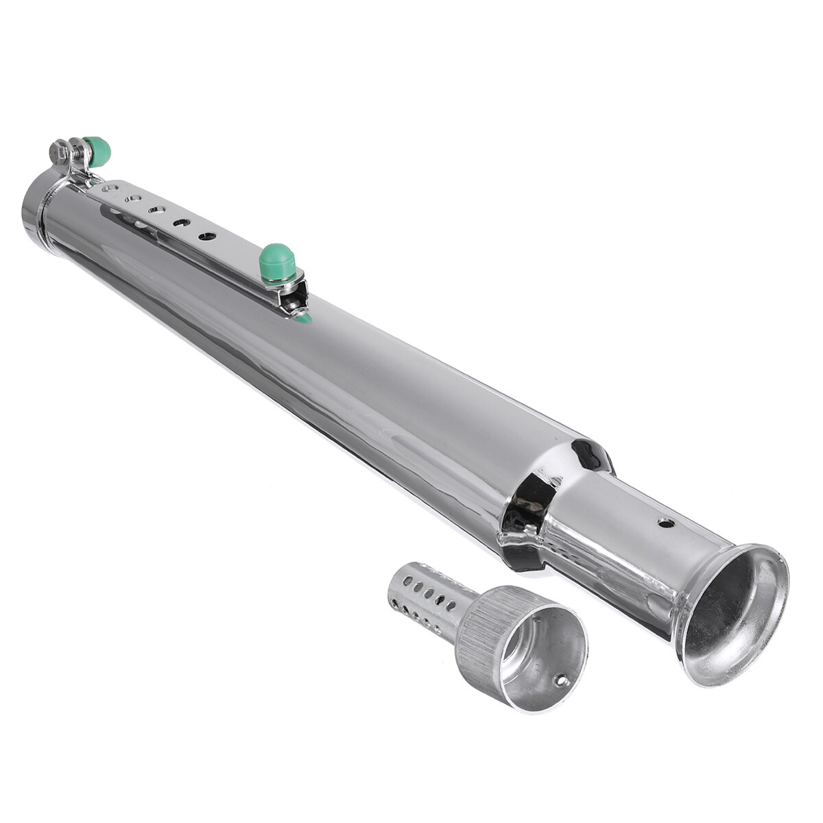 Chrome Motorcycle Cocktail Shaker Bell End Exhaust Muffler Pipe W ...
