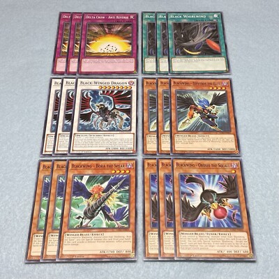 Yugioh Blackwing 18 Card Deck Core Black Winged Dragon Whirlwind 1st Ed ...