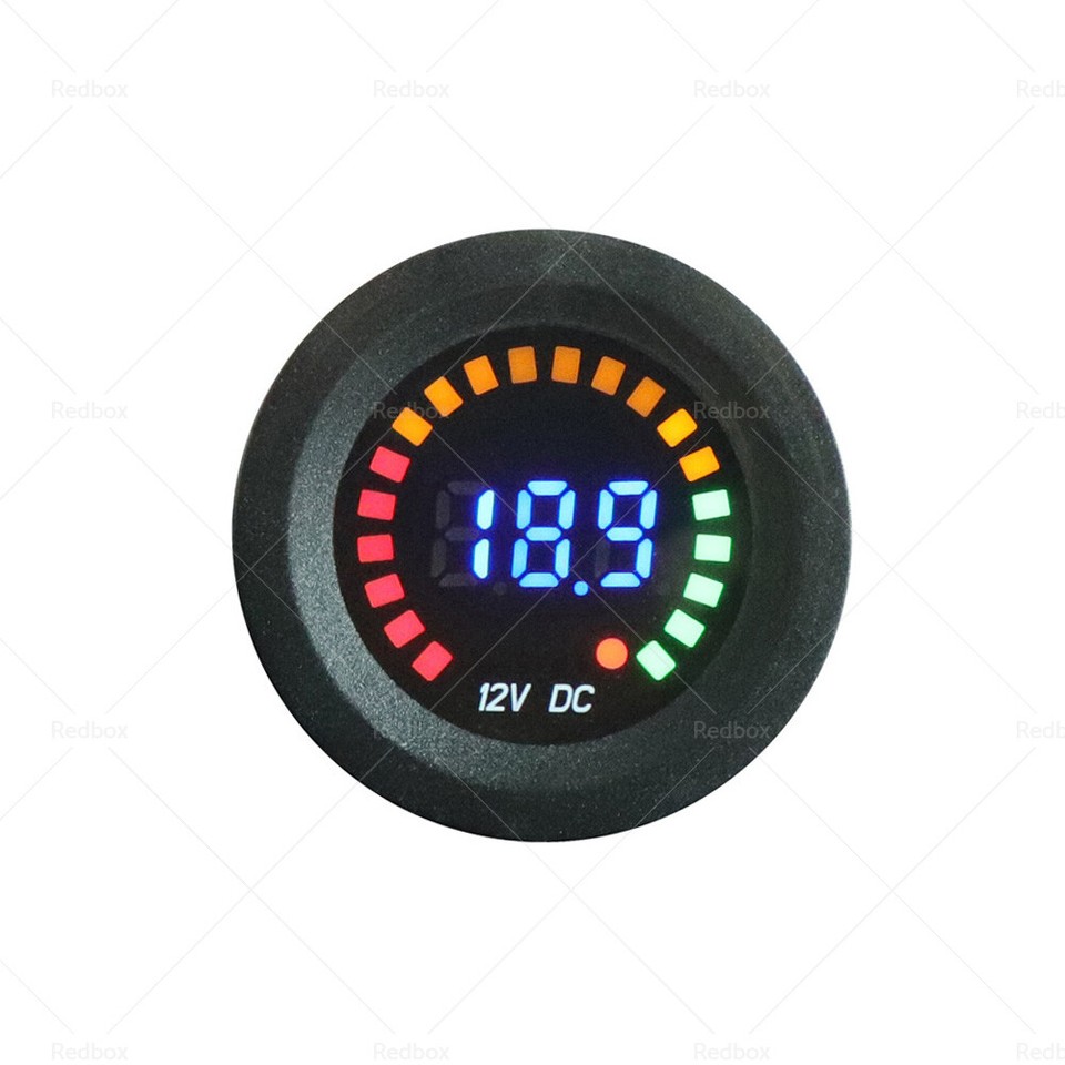 Battery Volt Meter Monitor LED Digital DC 12V Car Boat Voltage Marine ...