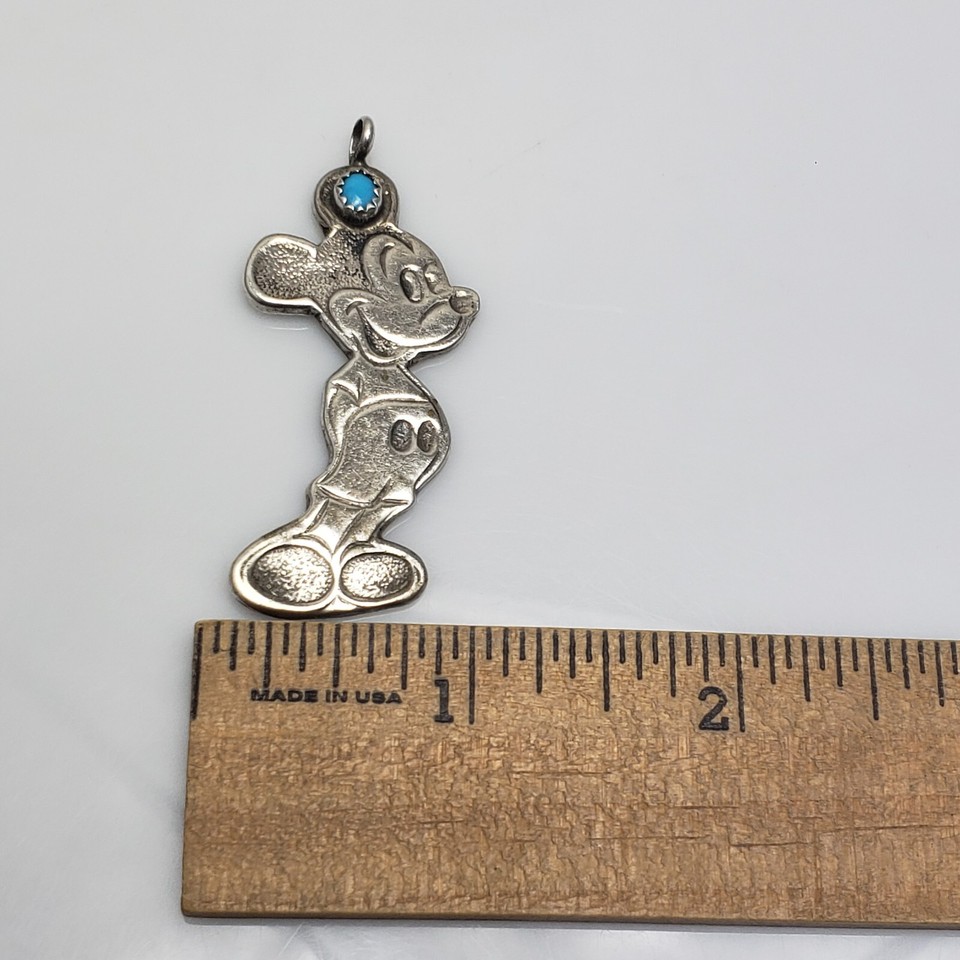 Old Pawn Native American Sterling Silver Disney Mickey Mouse Turquoise ...