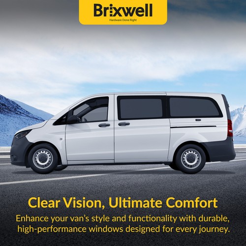 Brixwell 1102mm x 569mm Glass Window for Mercedes Vito Metris, Driver ...