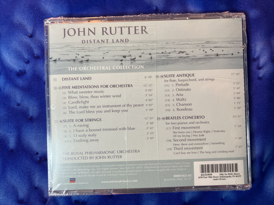 John Rutter – Distant Land - The Orchestral Collection ; CD FACTORY ...