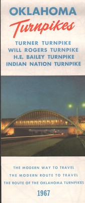 1967 Oklahoma Turnpike Authority Road Map: Oklahoma Turnpikes NOS | eBay