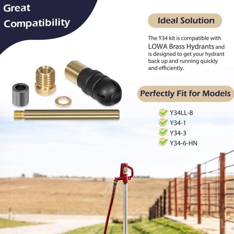 Y-34 Iowa Yard Hydrant Repair Kit - RK-Y34 Brass Hydrant Upgraded ...