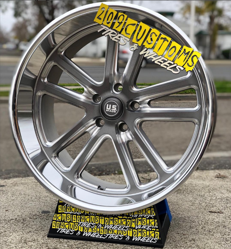 4 20" US MAGS BULLET U130 20x8 20x9.5 5X120.65 STAGGERED CHEVELLE ...