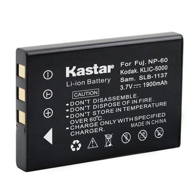 1x Kastar Battery for Fujifilm NP-60 HP R607xi R707 R707v R707xi R717 ...