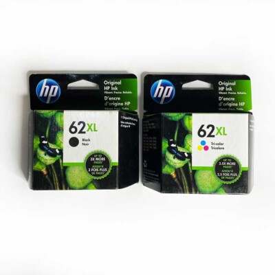 HP 62XL Ink Cartridge Combo Pack Black & Tri-Color - Genuine Brand New ...