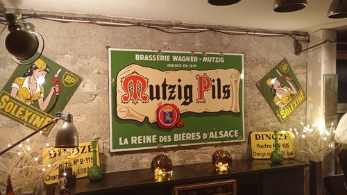 plaque émaillée ancienne Original Bière mutzing 150x100 | eBay