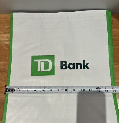 New TD BANK Reusable Bag Rainbow colors on side. Approx Measurements As ...