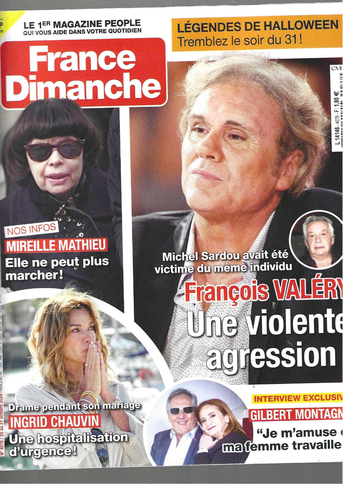 FRANCE DIMANCHE-25 OCTOBRE 2024-François VALERY/Mireille MATHIEU/Ingrid ...