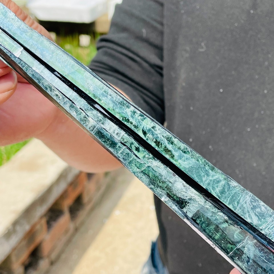 176g Long Natural Blue Vivianite Quartz Crystal Hydrous Iron Phosphate ...