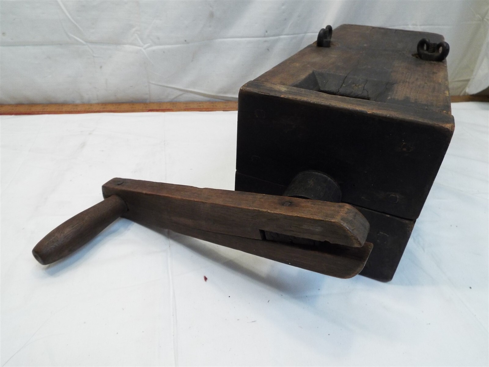 Antique Wooden Primitive Kitchen Tool Tobacco Chopper Shredder Grinder ...