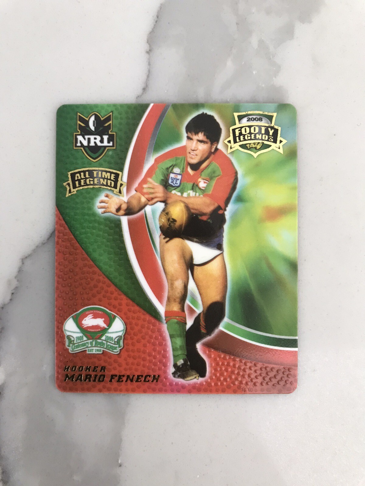 Mario Fenech South Sydney Rabbitohs 2008 Footy Legends Tazo NRL Rugby ...