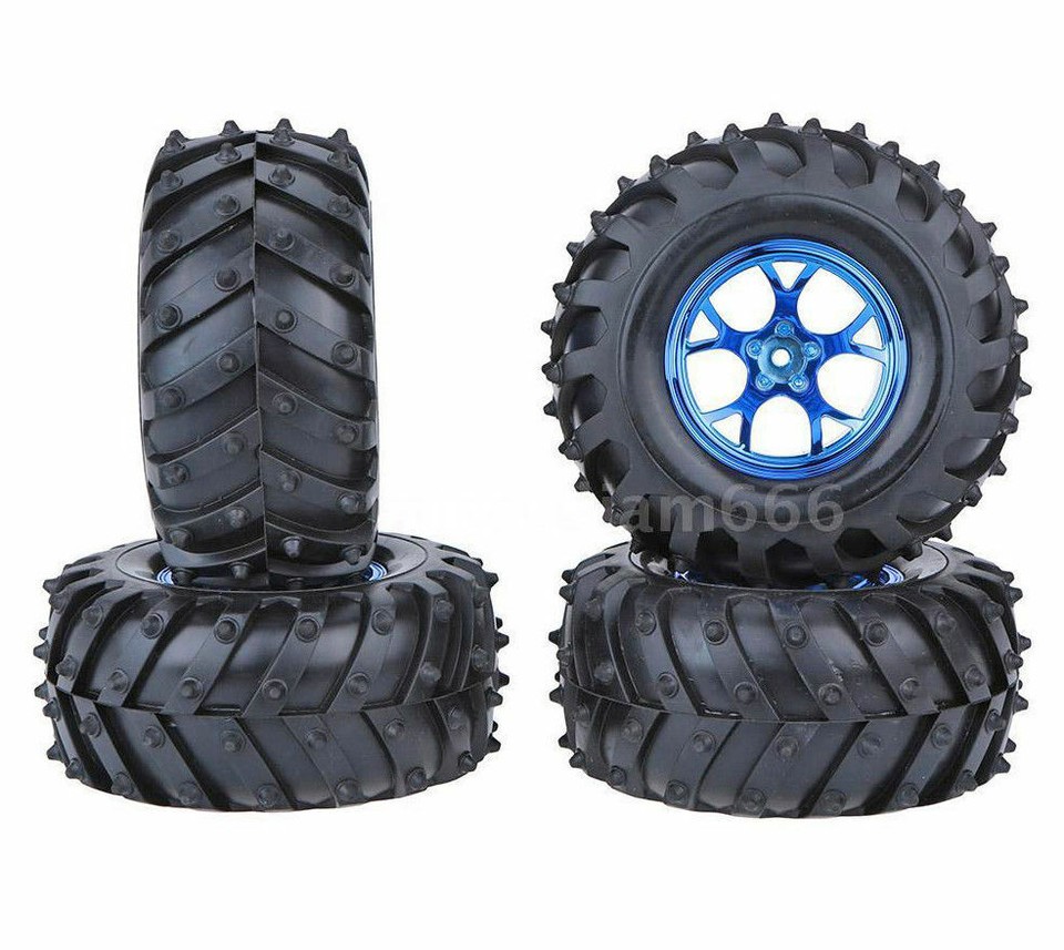 1/10 Rc Monster Truck Wheels Tires Set for Traxxas Stampede Grave ...