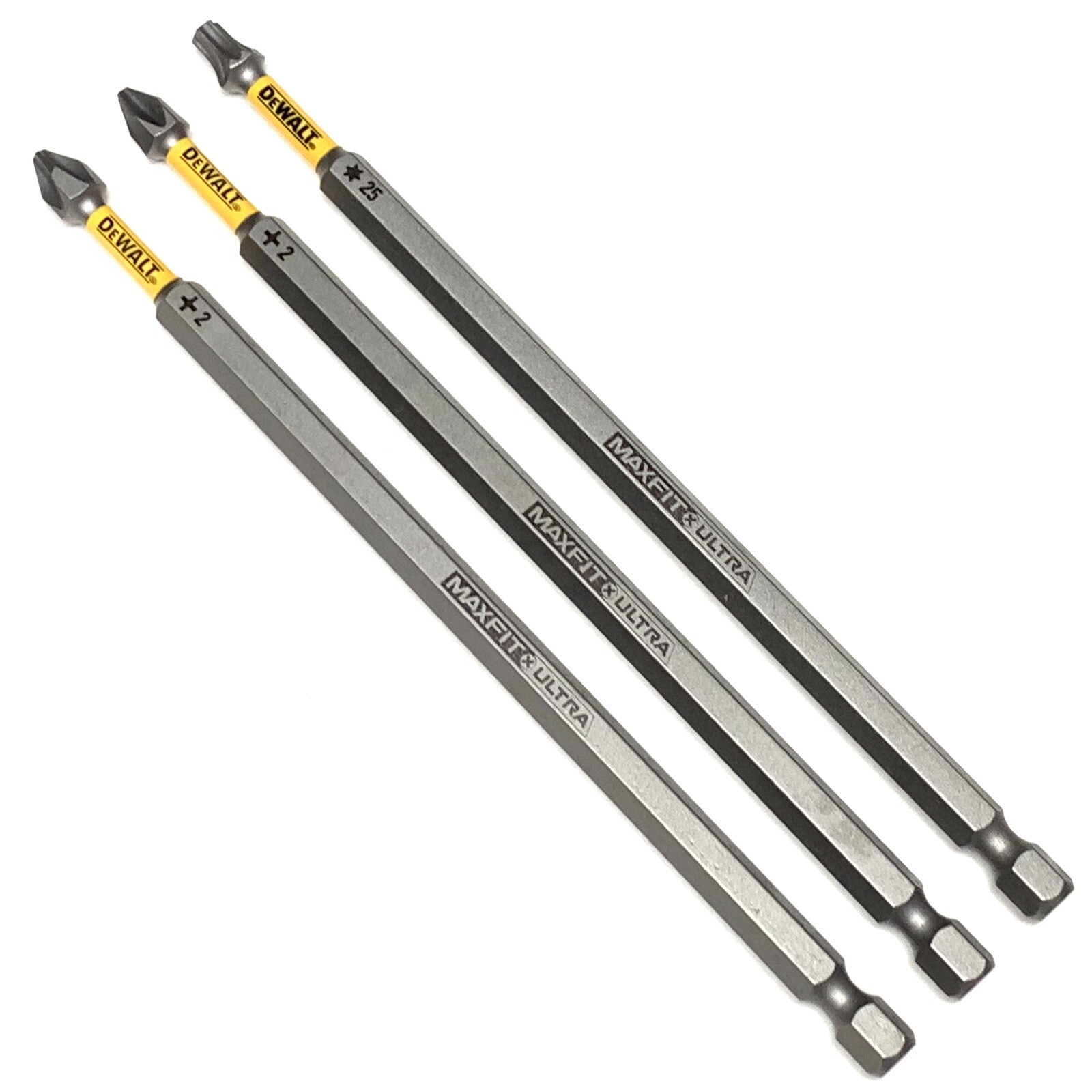 6in PH2 T25 Phillips Torx DEWALT MAXFIT Ultra 3 Pc Bit Set IMPACT READY ...