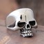 Mens Stainless Steel Jawless Skull Biker Ring Gothic Silver Rocker Band ...