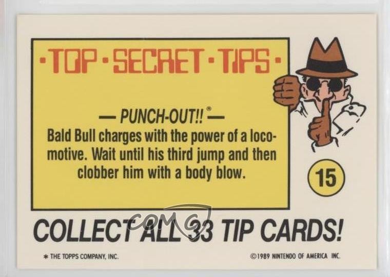 1989 Topps Nintendo Stickers King Hippo Great Tiger Piston Honda Bald ...