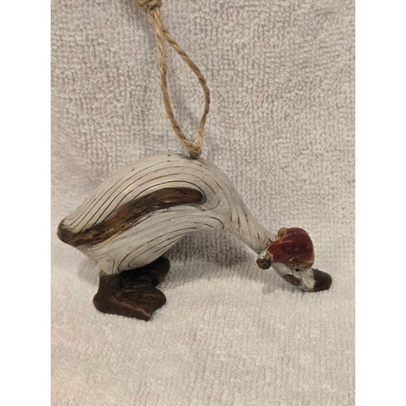 Vintage Tii Collection Wood Look Santa Duck Ornament Cottagecore ...
