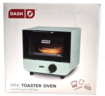 DASH 550 Watts Mini Toaster Oven Cooker for Bread Bagels Pizza Mint ...