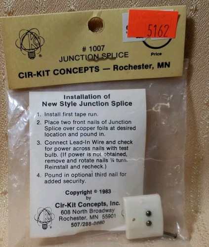 VINTAGE #1007 JUNCTION SPLICE BY CIR-KIT MINIATURE DOLLHOUSE | eBay