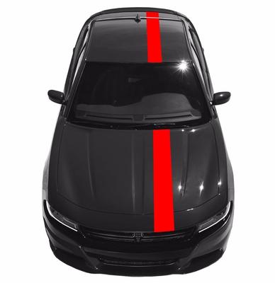 Fits CHARGER 8" Single Offset Racing Stripes Vinyl Decal Car Graphics ...